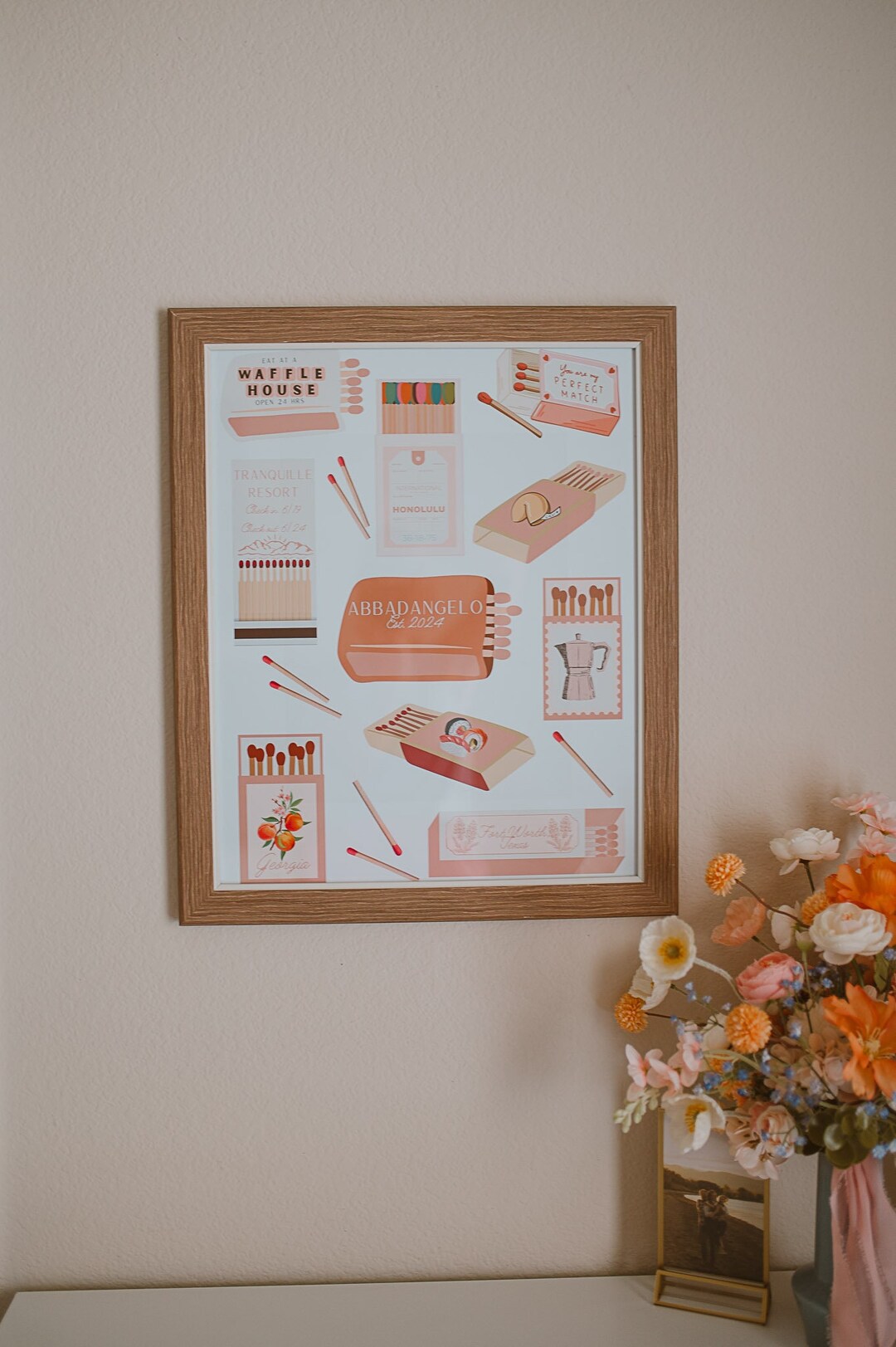 Personalized Match Box Digital Download | Large Custom Art Print ...