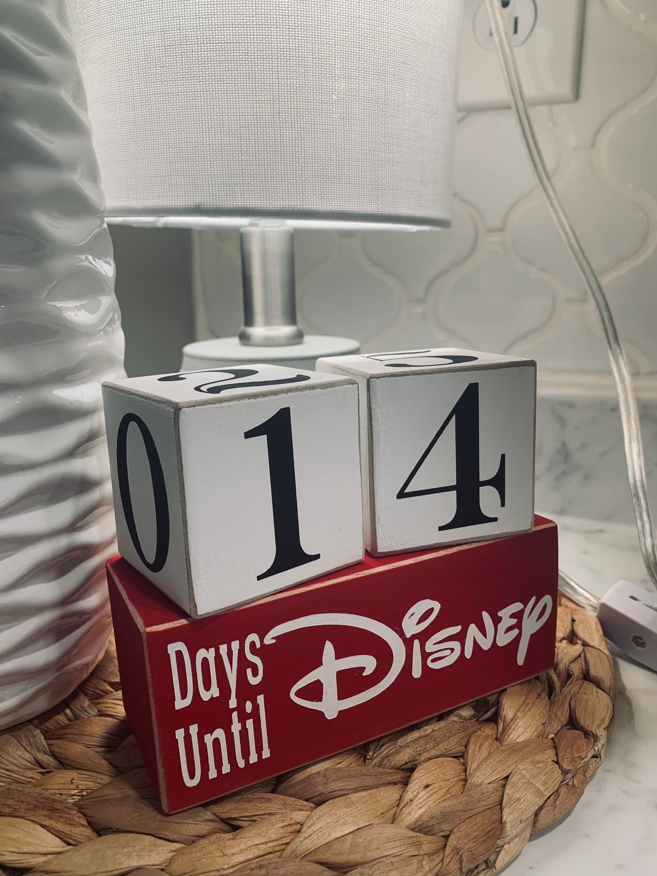 DISNEY Countdown Wood Blocks Days Until Home Decoration - Etsy
