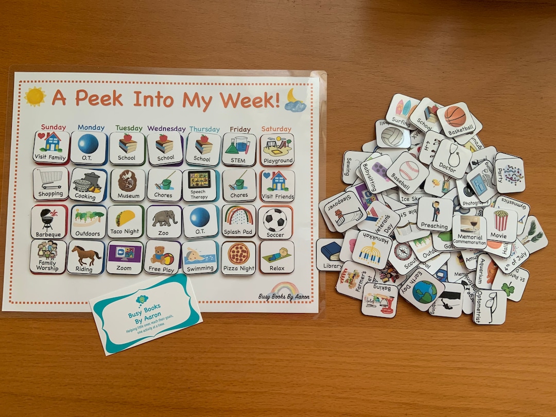 Printable Weekly Visual Schedule - Etsy