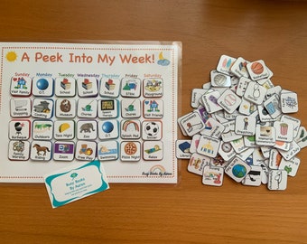 Visual Schedule Printable With PECS Divided by Time of Day - Etsy