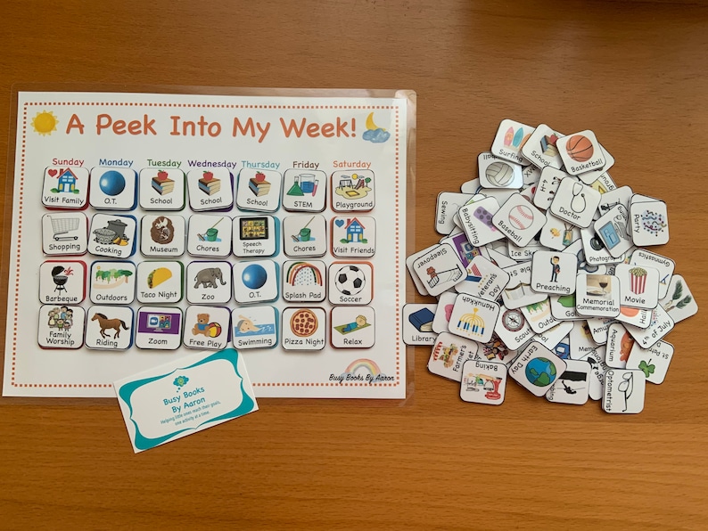 Printable Weekly Visual Schedule - Etsy Canada