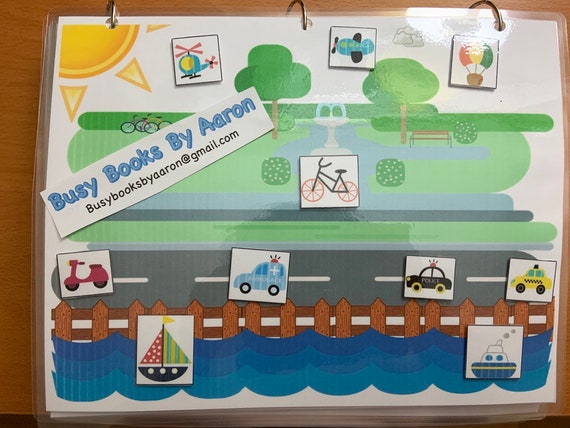 Printable Busy Book Activity: Transportation | Etsy