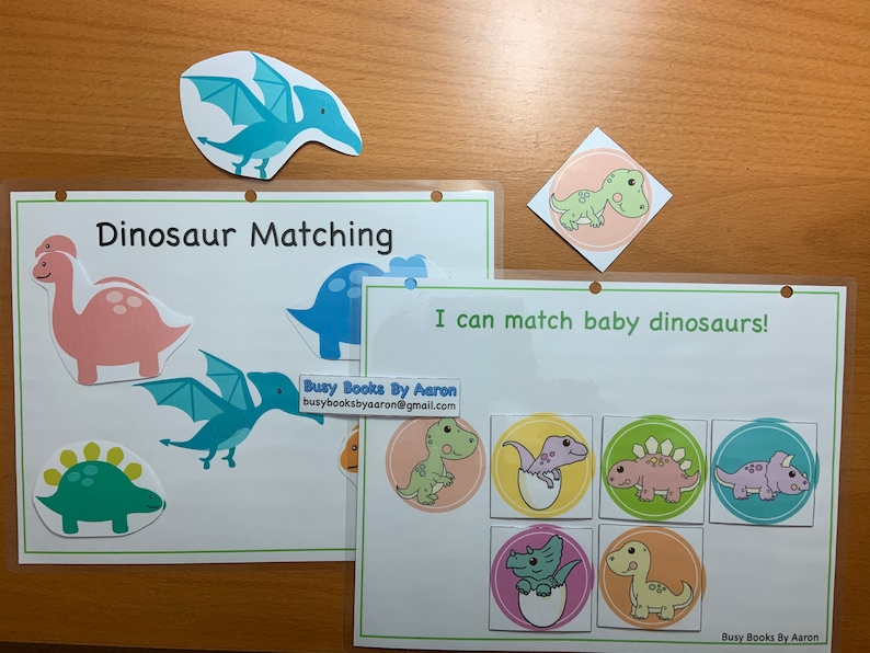 Dinosaur Toddler Busy Book Printable, Learning Binder, Educational ...