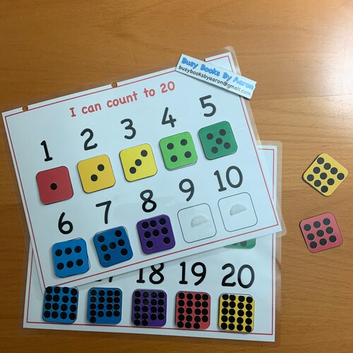 Printable Busy Book Activity: I Can Count to 20 - Etsy