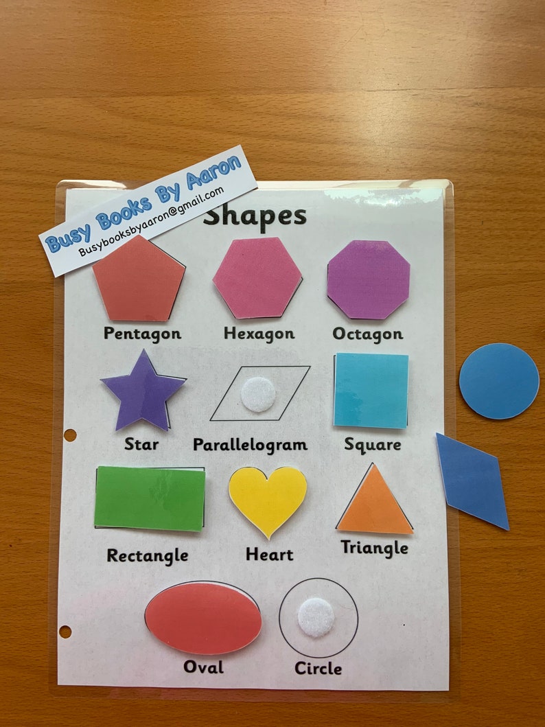 Busy Book Printable Activity: Shapes | Etsy