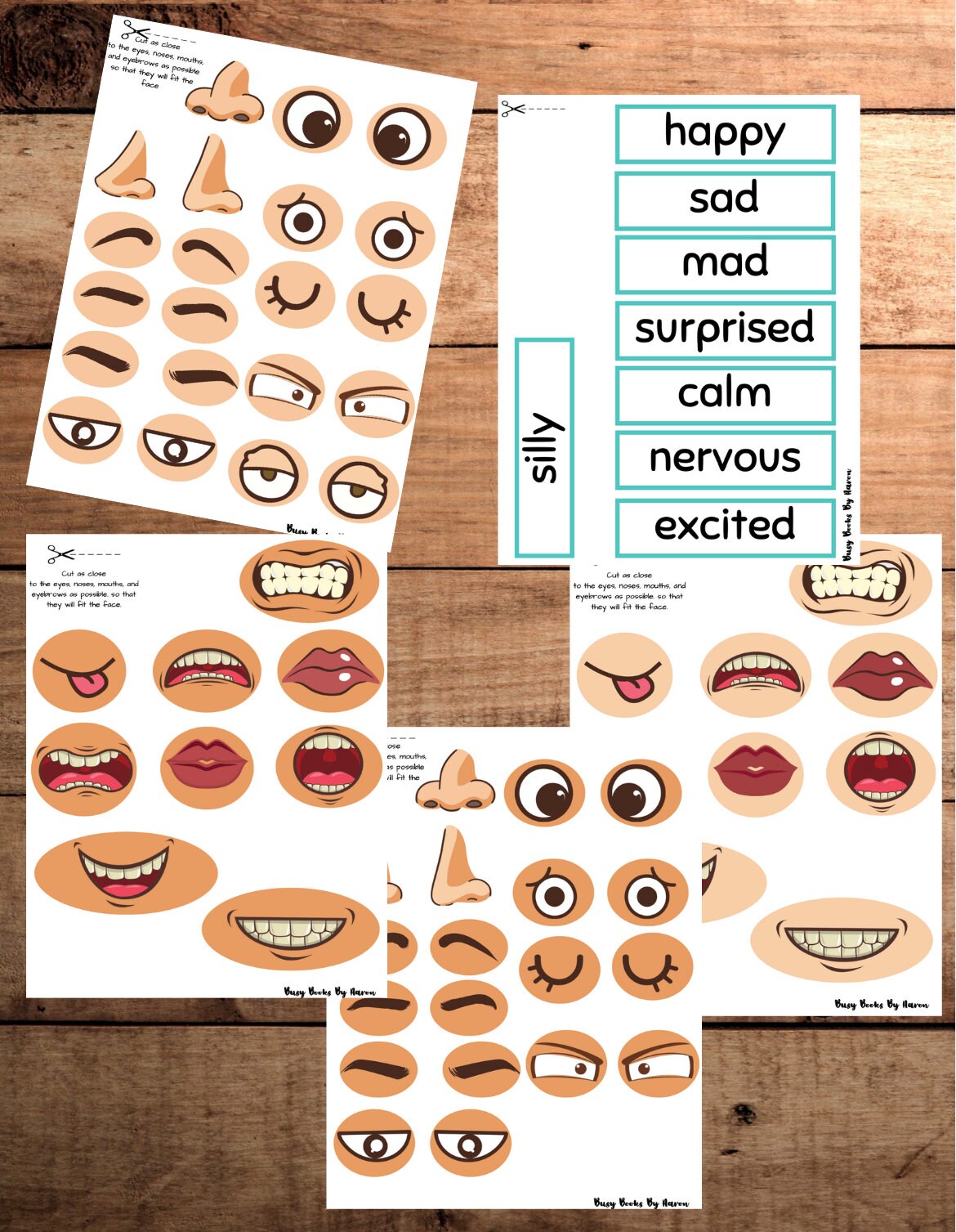 Emotions Activity for Children Boy Toddler Emotions Chart Homechool ...
