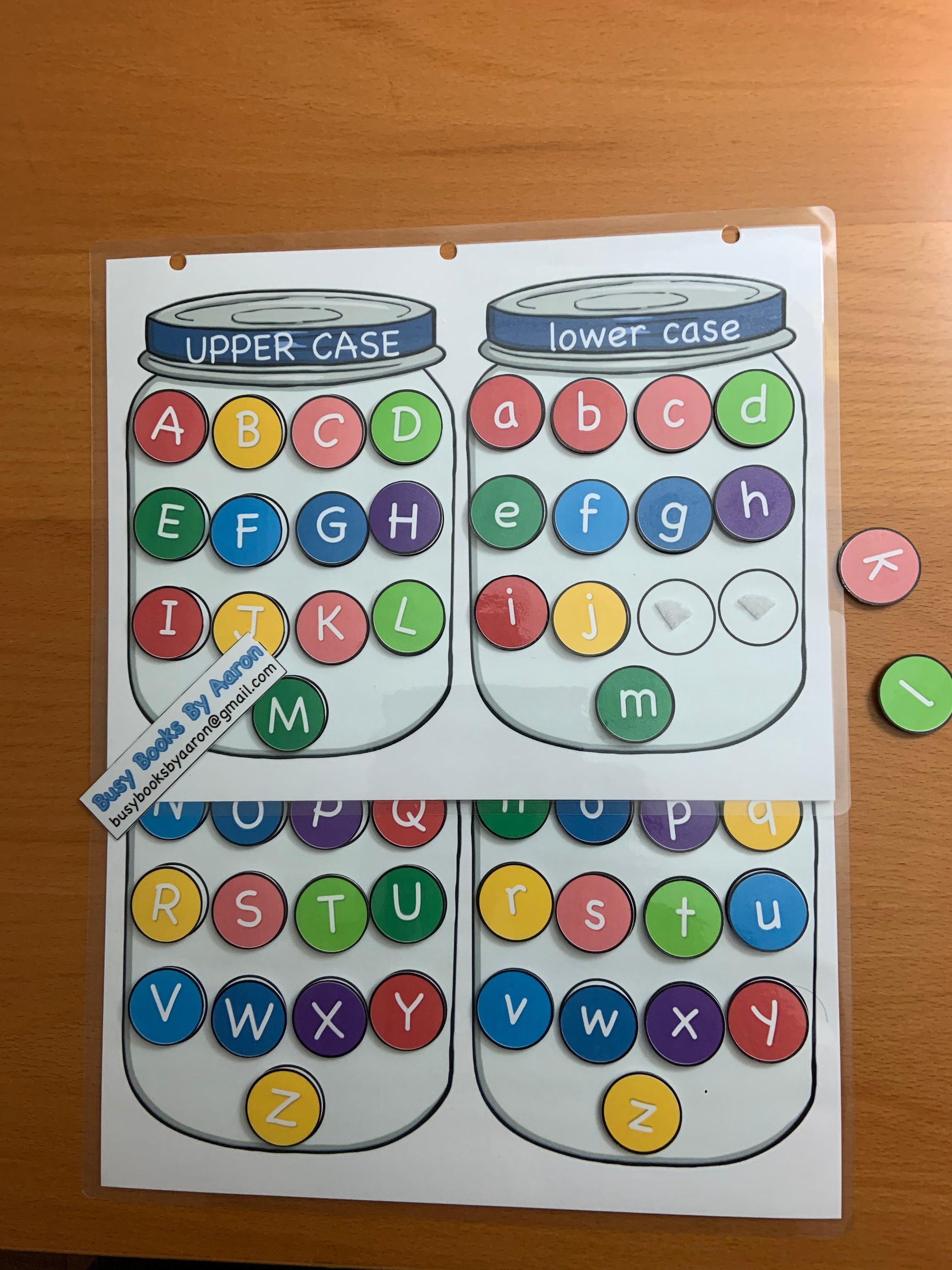 Printable Busy Book Activity: Upper Case and Lower Case Sorting - Etsy