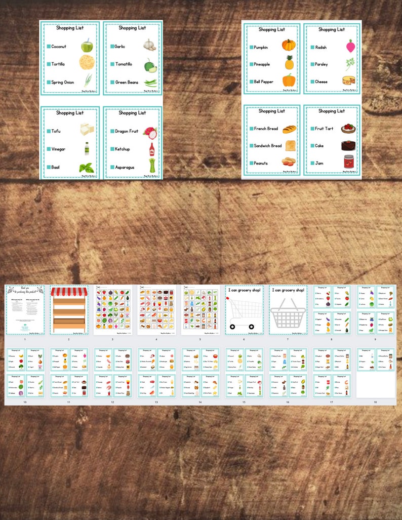 Printable Grocery Shopping Activity - Etsy
