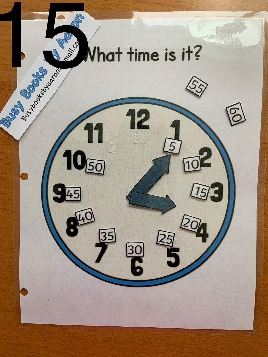Printable Busy Book Activity: Clock - Etsy
