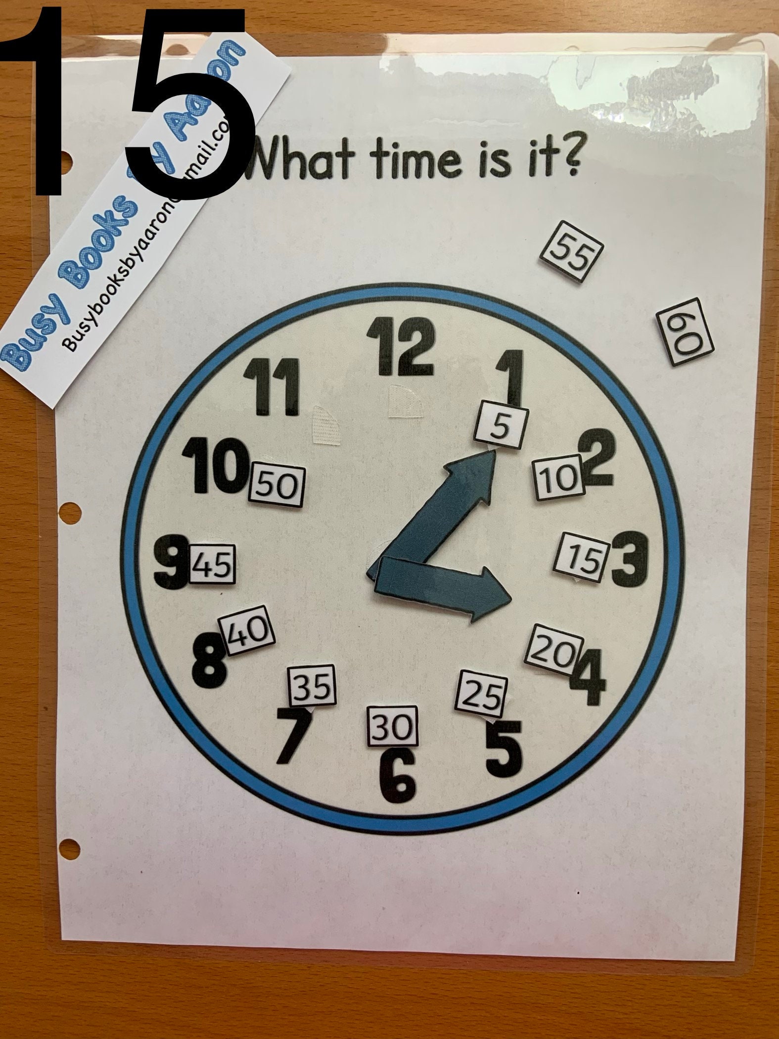Printable Busy Book Activity: Clock - Etsy