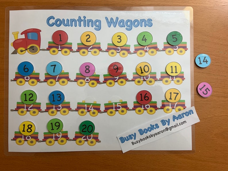 Counting Wagons 1-20 Busy Book Activity - Etsy