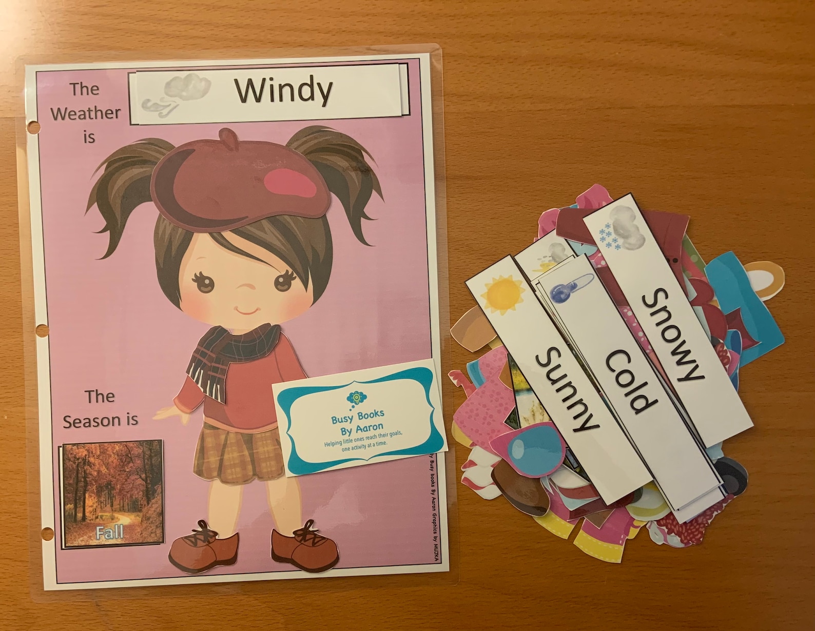 Printable Busy Book Activity: Girl Weather Dress up Activity | Etsy