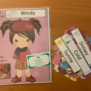 Printable Busy Book Activity: Girl Weather Dress up Activity - Etsy