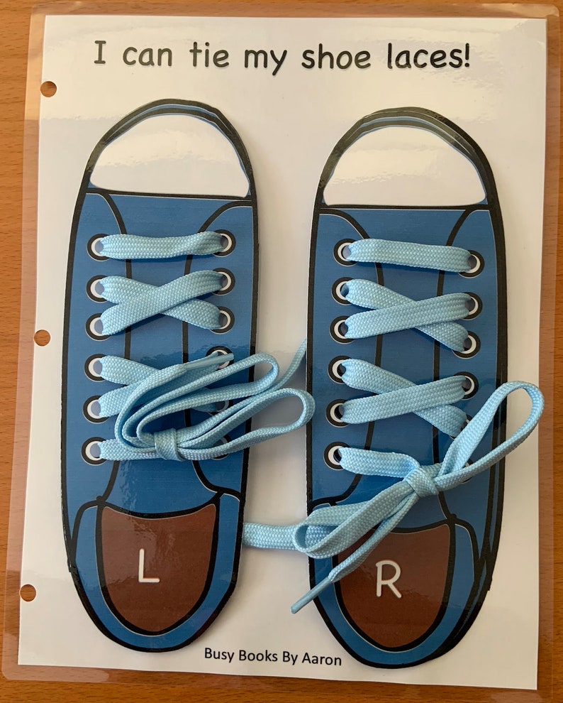 Busy Book Activity: I Can Tie My Shoe Laces! (assorted Colors as Shown ...