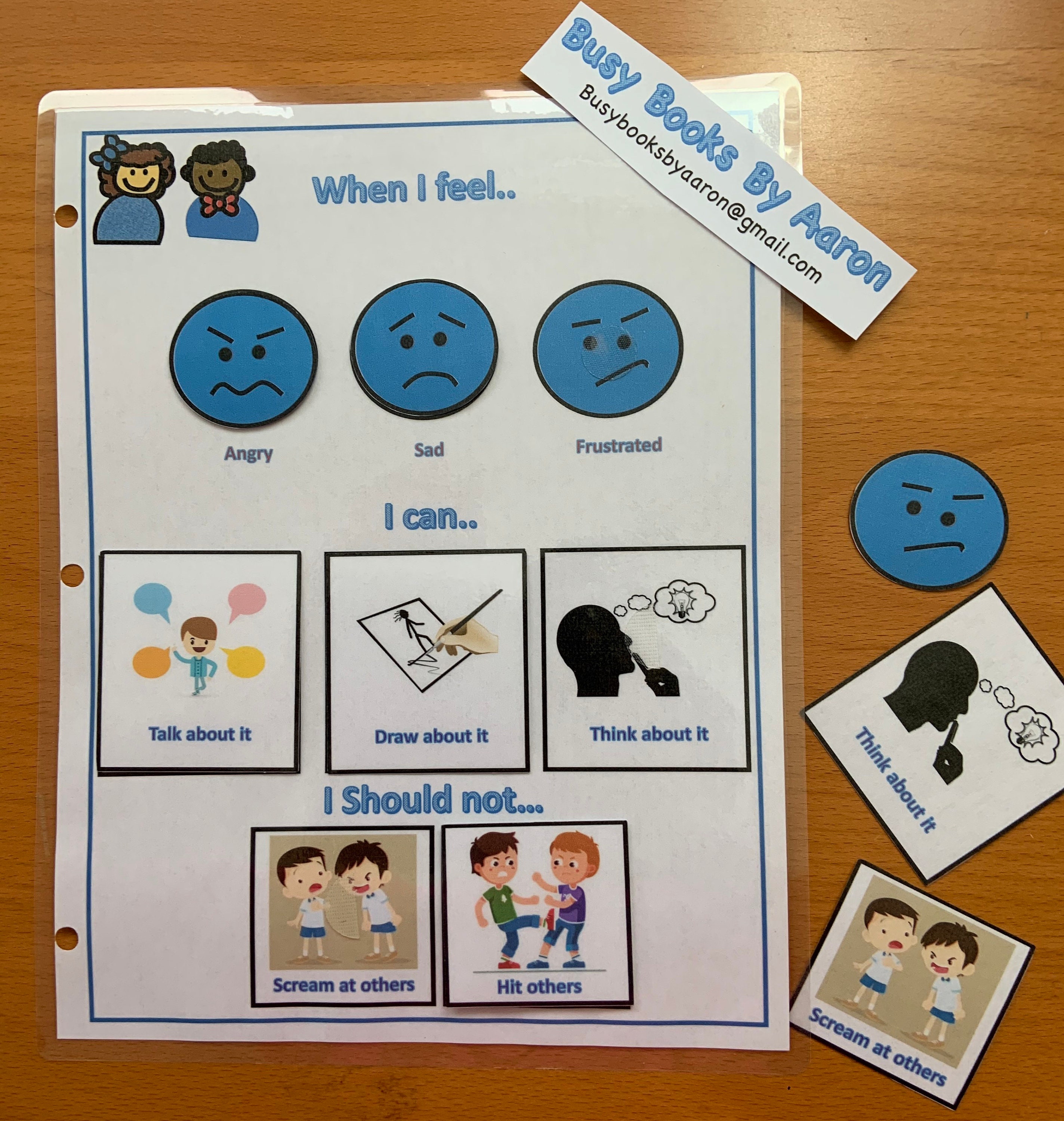 Emotions and Self Regulation Printable Busy Book Activity | Etsy