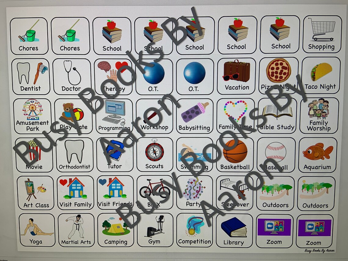 Printable Weekly Visual Schedule - Etsy Canada