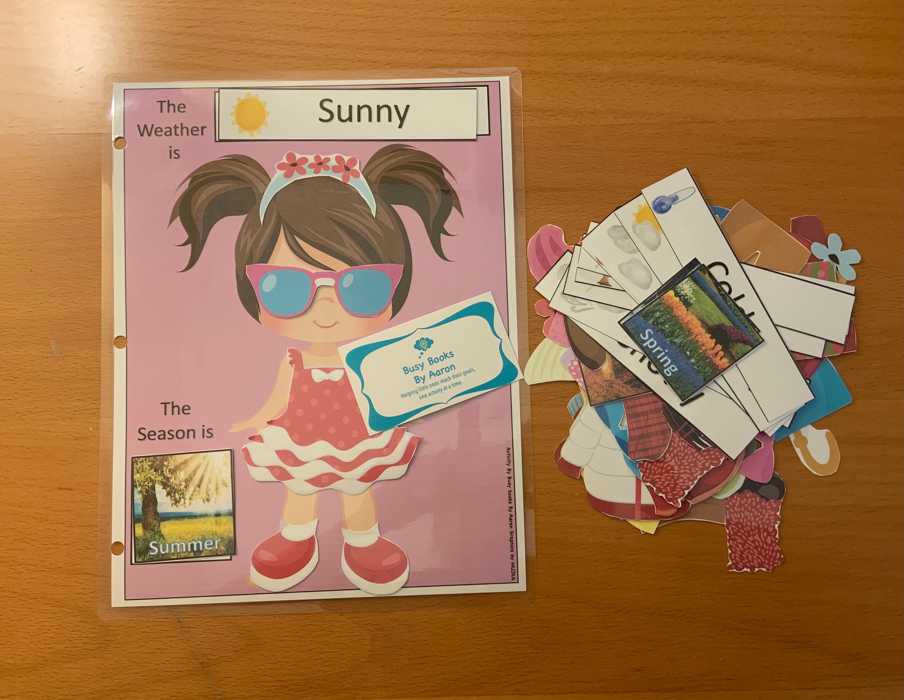 Printable Busy Book Activity: Girl Weather Dress up Activity | Etsy