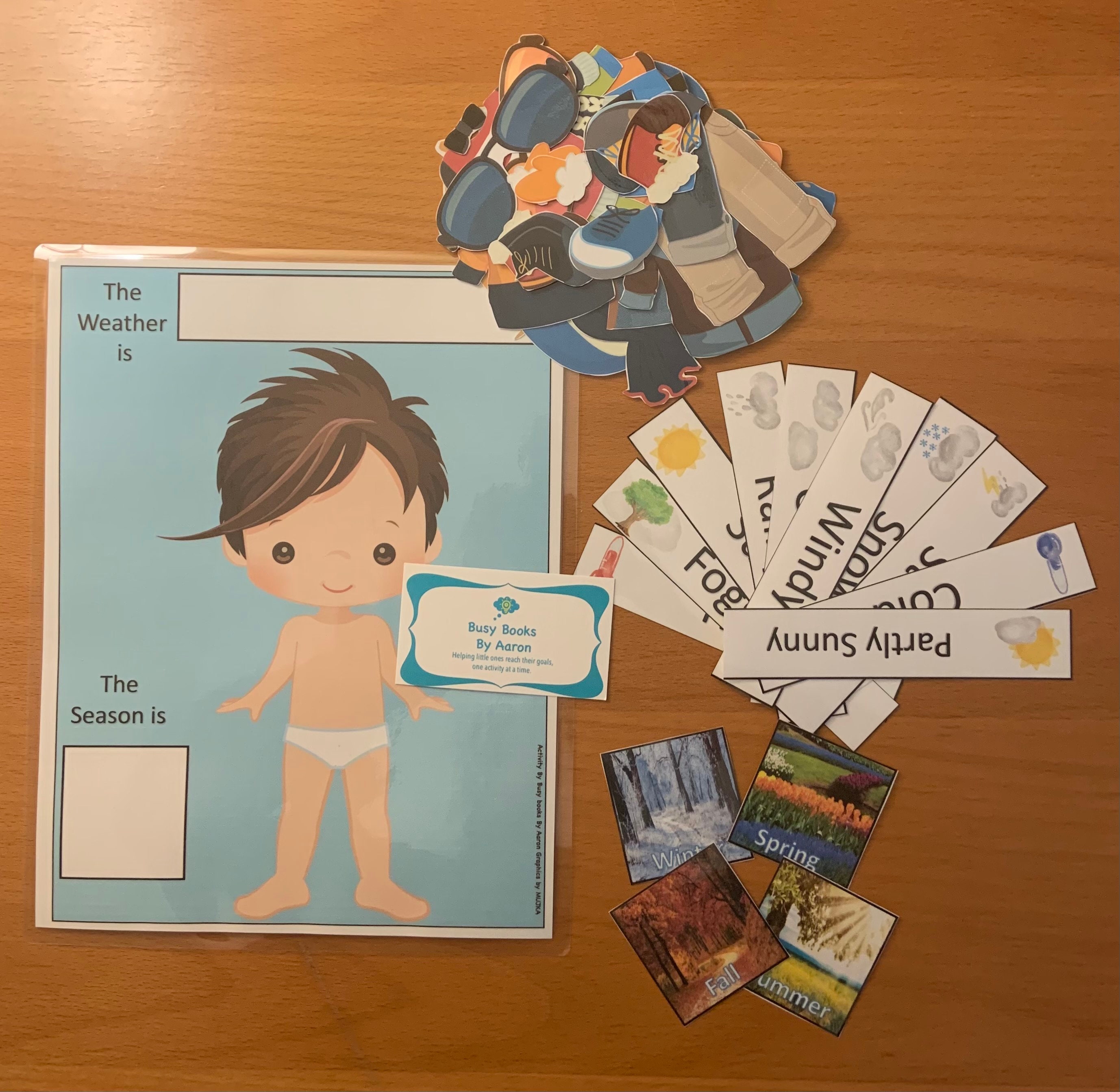 Printable Busy Book Activity: Boy Weather Dress up Activity - Etsy