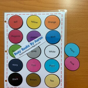 2 Printable Busy Book Activities: Colors and Shapes. - Etsy