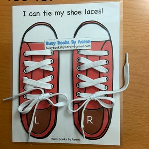 Busy Book Activity: I Can Tie My Shoe Laces! (assorted Colors as Shown ...