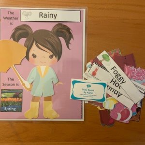 Printable Busy Book Activity: Girl Weather Dress up Activity - Etsy