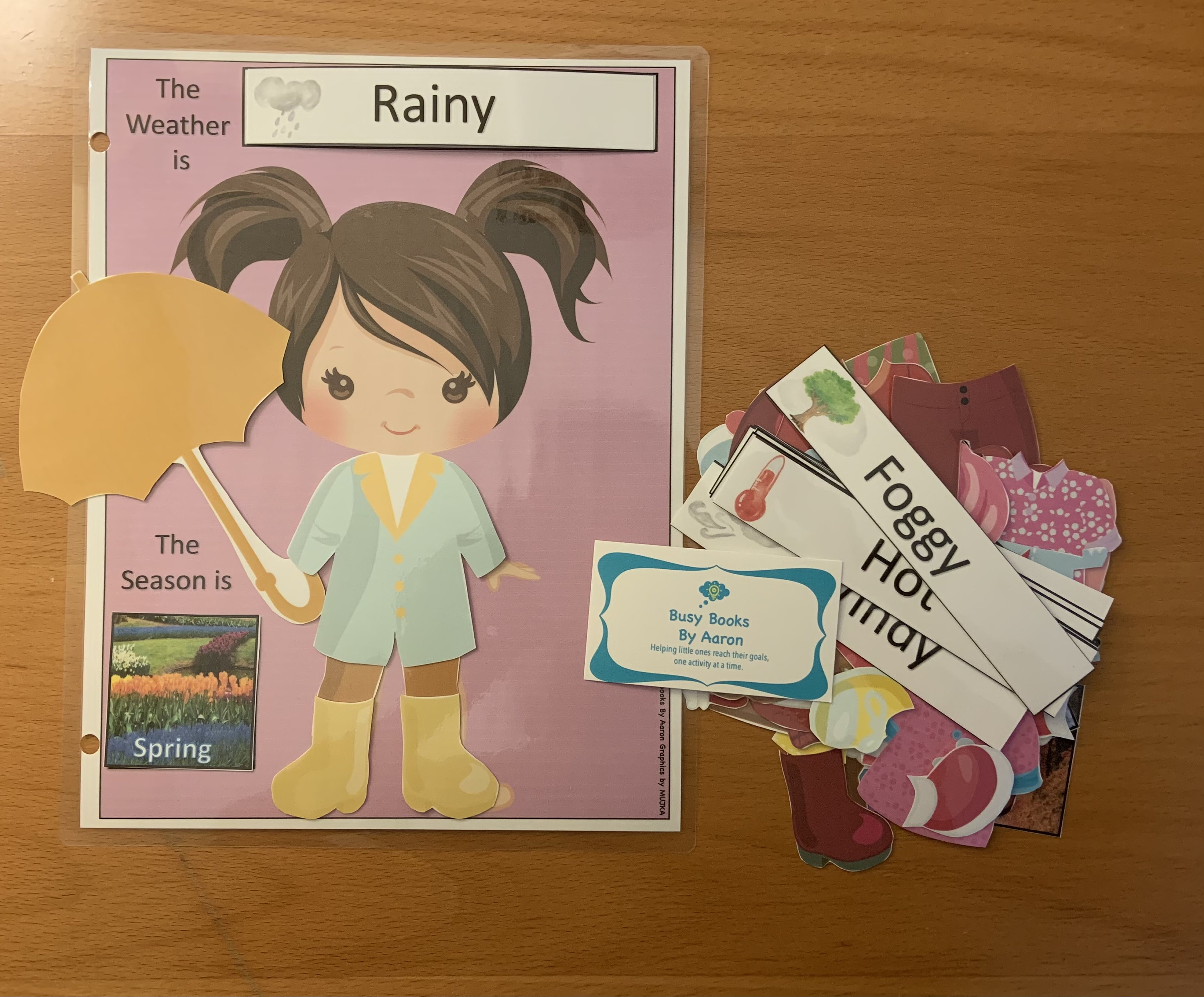 Printable Busy Book Activity: Girl Weather Dress up Activity | Etsy