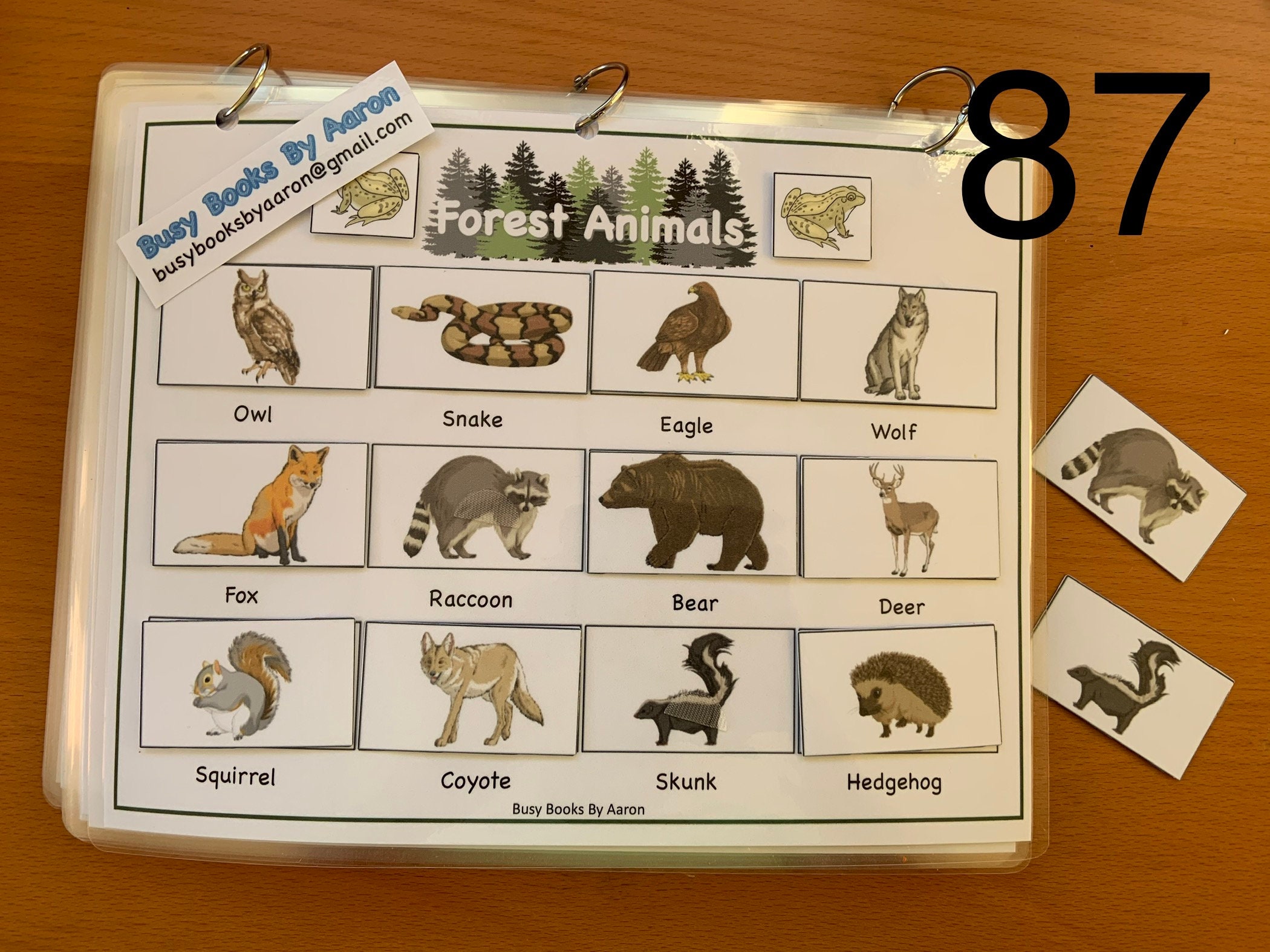 Printable Busy Book Activity: Forest Animals - Etsy