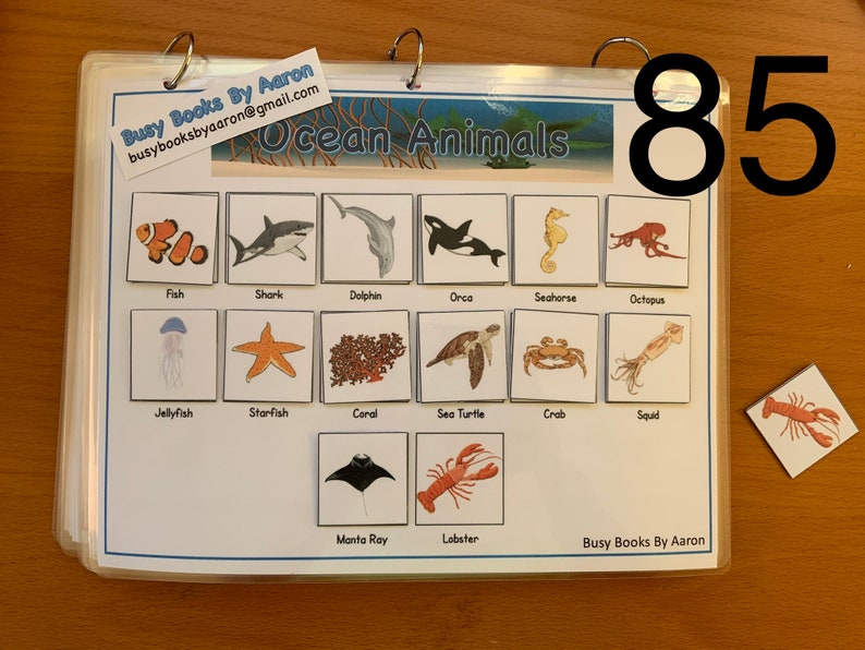 Printable Busy Book Activity: Ocean Animals - Etsy