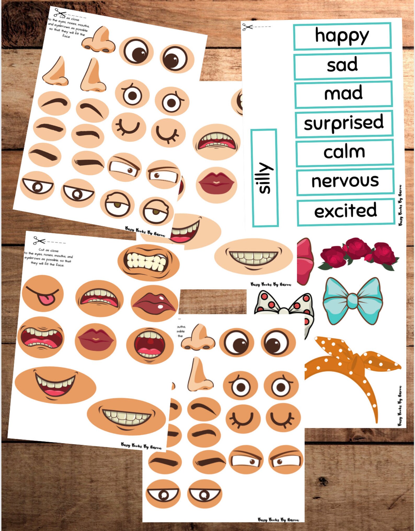Girl Emotions- Printable Busy Book Activity - Etsy