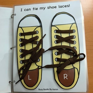 Busy Book Activity: I Can Tie My Shoe Laces! (assorted Colors as Shown ...