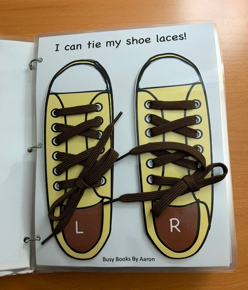 Busy Book Activity: I Can Tie My Shoe Laces! (assorted Colors as Shown ...