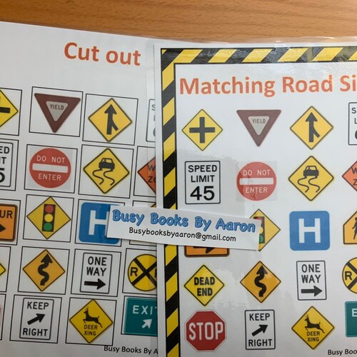 Road Traffic Signs Matching Activity Printable for Toddlers - Etsy