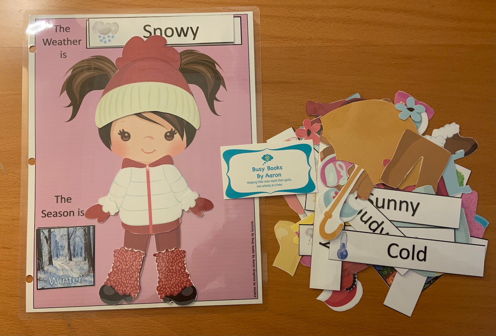 Printable Busy Book Activity: Girl Weather Dress up Activity | Etsy