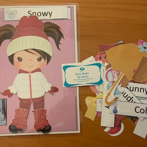 Printable Busy Book Activity: Girl Weather Dress up Activity - Etsy