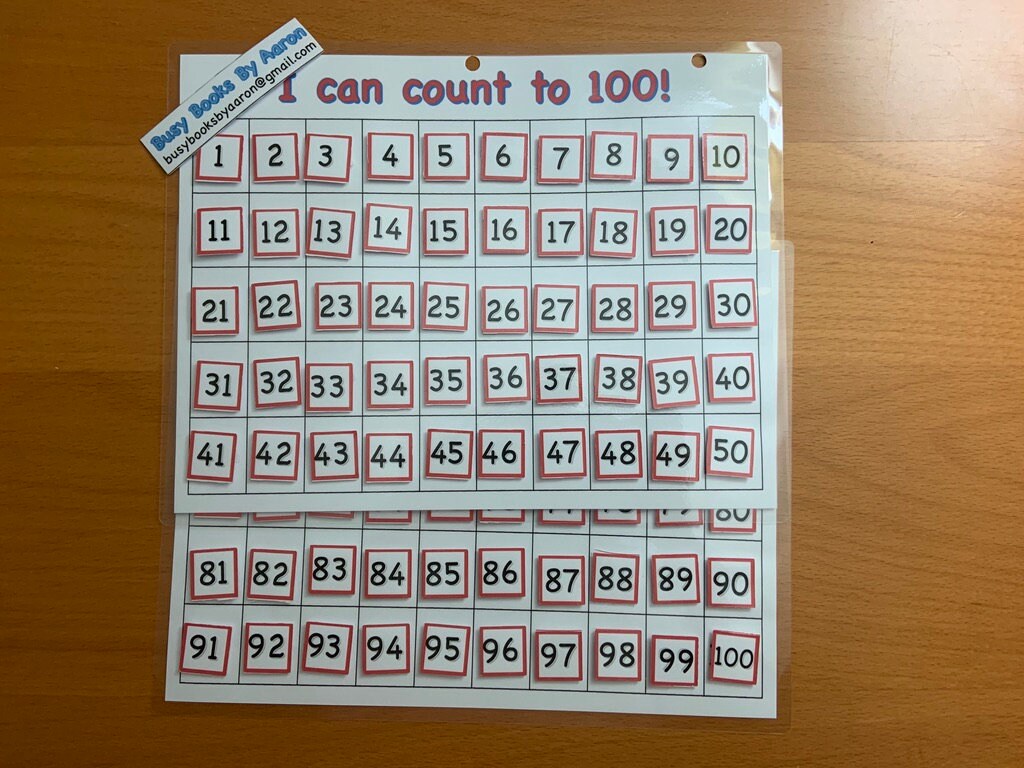 Printable Busy Book Activity: Counting by Multiples to 100 - Etsy