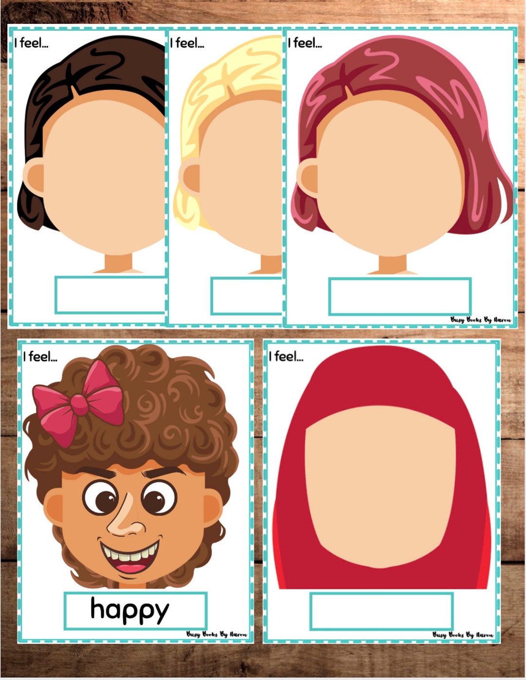 Girl Emotions- Printable Busy Book Activity - Etsy