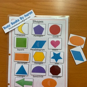 2 Printable Busy Book Activities: Colors and Shapes. - Etsy
