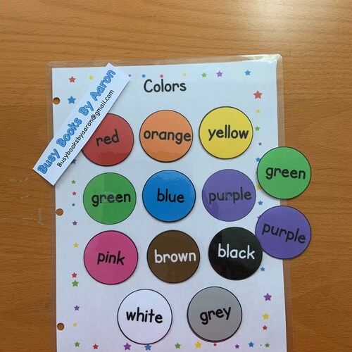 Busy Book Activity: Color Circles | Etsy