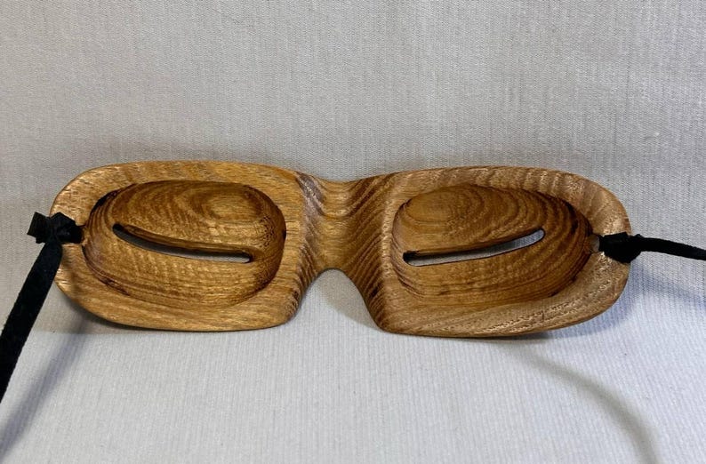 Inuit Snow Goggles, Alaskan Replica Engraved Wooden Goggles, Eskimo ...