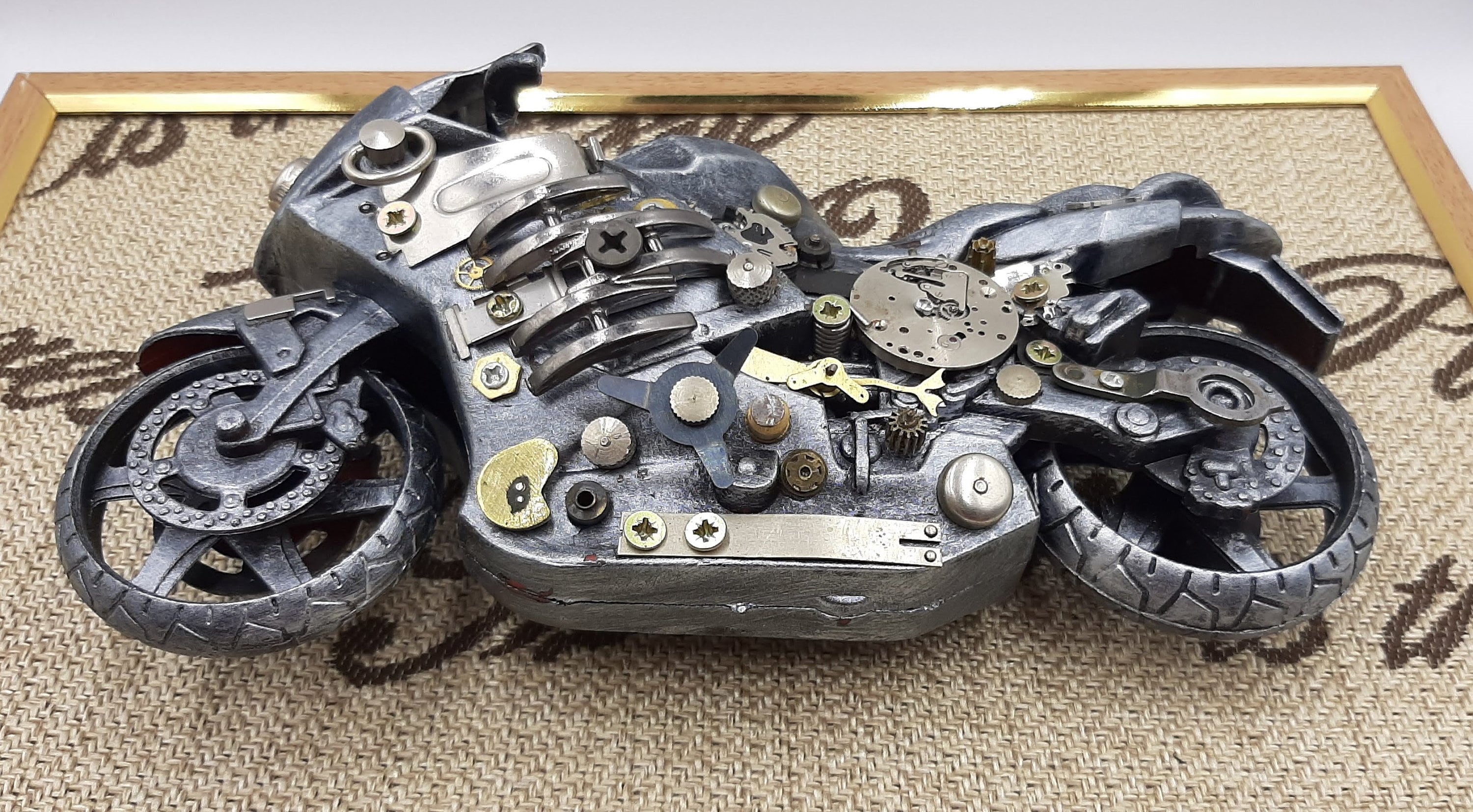 Amazing Motorcycle Bike with spinning wheels vehicle retro | Etsy