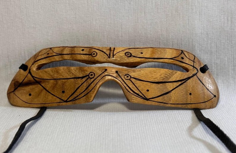 Inuit Snow Goggles, Yupik Replica Engraved Wooden Goggles - Etsy