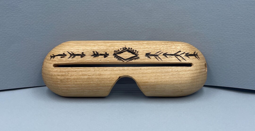 Inuit Snow Goggles, Yupik Replica Wooden Goggles, Eskimo Rustic Mask ...