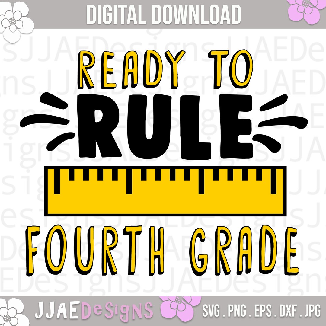 Ready to Rule 4th Grade Svg | Back to School Svg | 4th Grade Svg ...