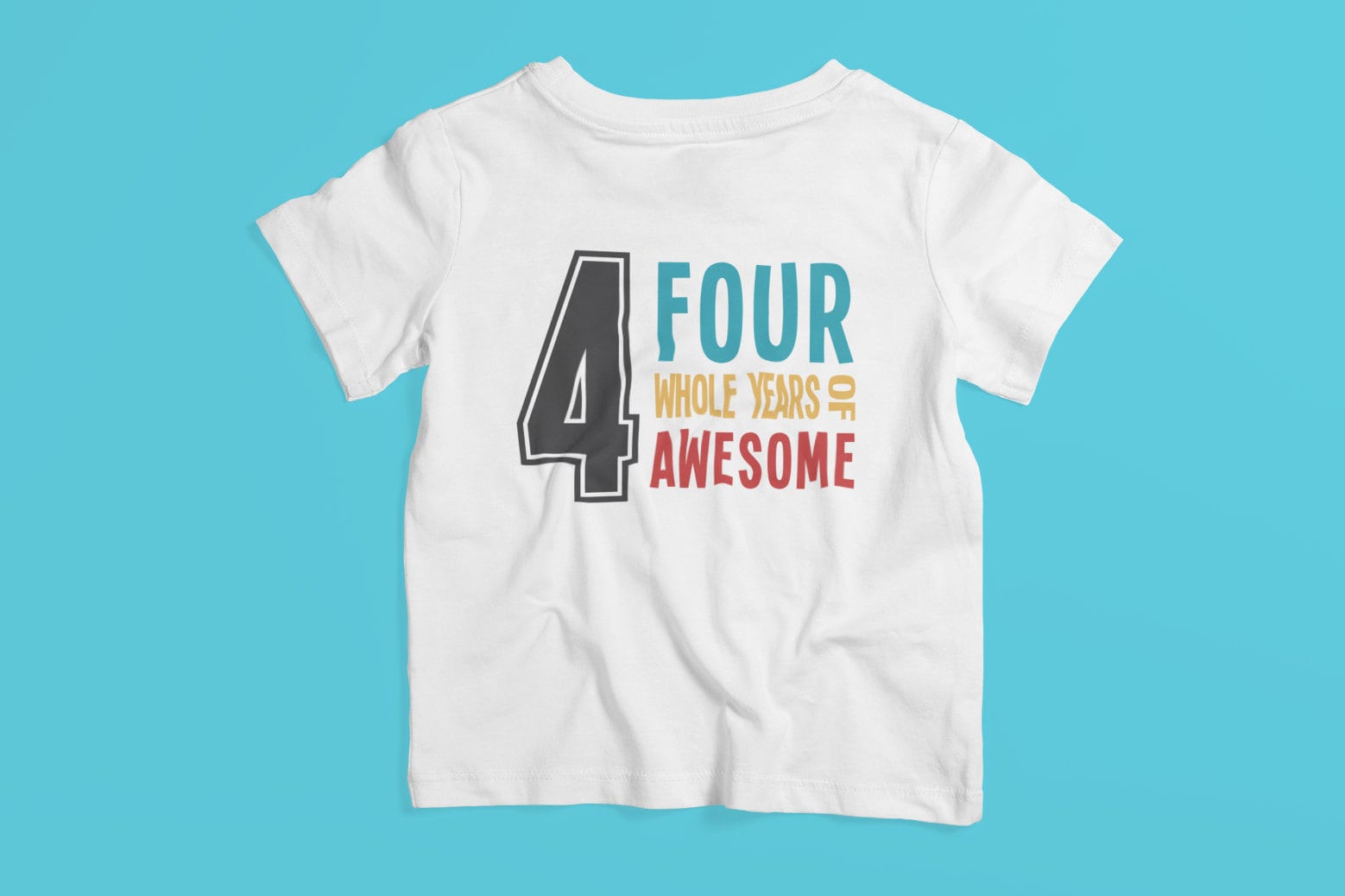 Four Whole Years of Awesome svg 4th Birthday SVG three | Etsy