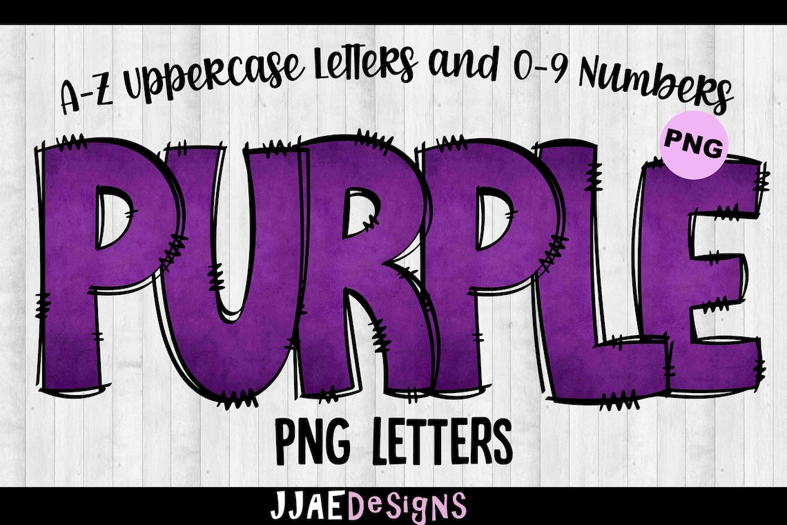 Purple PNG Letters Doodle Purple Alphabet PNG Doodle Letters - Etsy