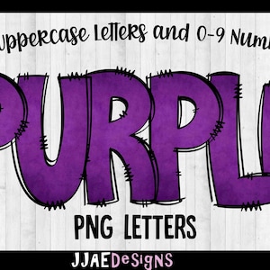 Purple PNG Letters, Doodle Purple Alphabet, PNG Doodle Letters Set PNG ...