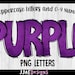 Purple PNG Letters, Doodle Purple Alphabet, PNG Doodle Letters Set PNG ...