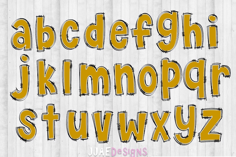 Navy Blue & Gold Alphabet PNG Letters Doodle Letters PNG - Etsy