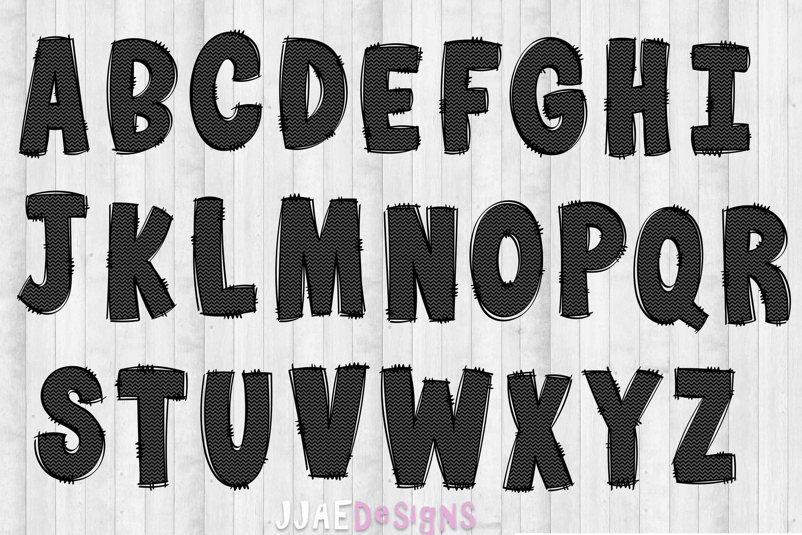 Halloween PNG Letters, Doodle Halloween Alphabet, PNG Doodle Letters ...