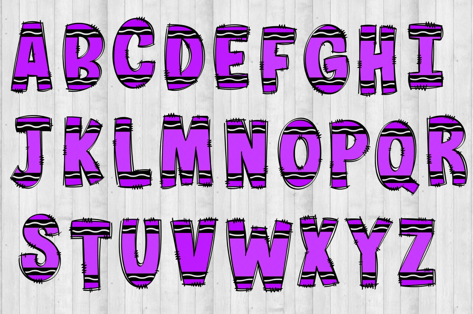 Crayon PNG Letters Sublimation Alphabet Bundle Crayon Png - Etsy UK